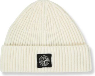 Stone Island Homme, Accessoires, Beige, Taille: ONE Size Full Rib RWS Wool Beanie
