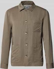 Roy Robson Regular Fit Hemdjacke aus Lyocell-Mix mit Leinen-Anteil