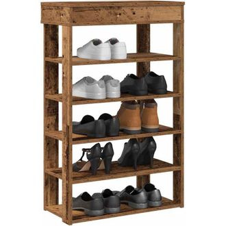 vidaXL vidaXL &Eacute;tag&egrave;re &agrave; chaussures vieux bois 60x30x98 cm bois ding&eacute;nierie