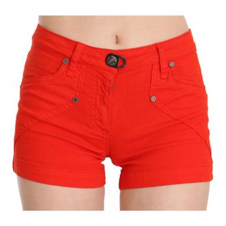 Plein Sud Mid Waist Mini Short - - Shorts - Damen - Orange - 3XS