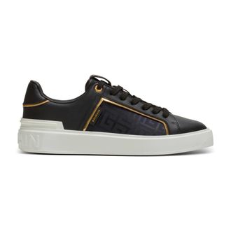 Balmain Femme, Chaussures, Noir, Taille: 37 EU Baskets B-Court en cuir et nylon monogramme