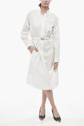 Fendi Poplin Shirtdress with Logo Belt size 40
