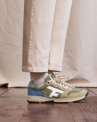Faguo Baskets kaki et bleu