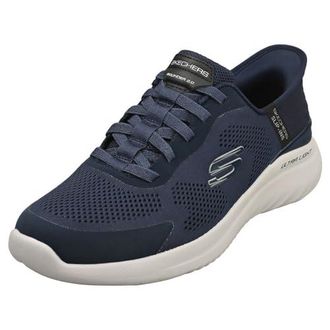 Skechers Chaussures &agrave; Enfiler Mains Libres pour Homme : Bounder 2.0 Sneaker, Bleu Marine, 42 EU