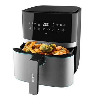 Cecotec Hei&szlig;luftfritteuse 5,5 L Cecofry Full Inox 5500 Pro. 1700 W, Kompaktes und Digitale, Di&auml;t-Fritteuse, Edelstahlausf&uuml;hrung, &ouml;lfrei, PerfectCook-Technolog