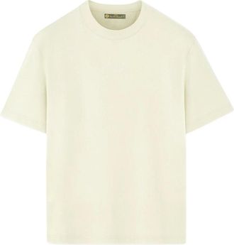 Loro Piana unisex, Tops, Blanc, Taille: S T-Shirt en tissu