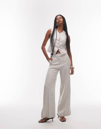 & Other Stories Pantalon densemble en lin - Beige-Neutre