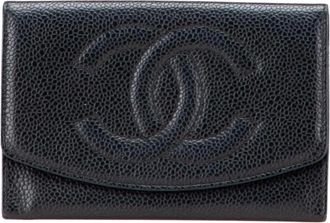 Chanel Portefeuille Pliable &Eacute;l&eacute;gant dOccasion - Femme - Pre-owned - Noir - Taille: ONE Size