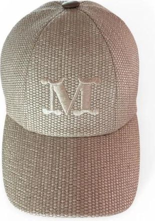 Max Mara Femme, Accessoires, Beige, Taille: 57 CM Casquette de baseball avec logo M