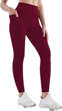 Generic Legging de sport pour femme - Pantalon de fitness pour femme - Couleur unie - Legging de yoga doux et extensible - Opaque - Coupe ajustée - Taille hau