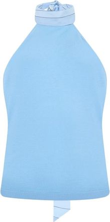 Pucci Femme, Tops, Bleu, Taille: 40 FR Top en coton sans manches
