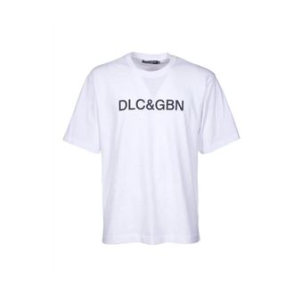 Dolce & Gabbana L&auml;ssiges Baumwoll T-Shirt - - Tops - Herren - Wei&szlig; - L