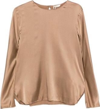 Max Mara Blouse Manches Longues Mmlsmalto - Femme - Blouses et Chemises - Brun - Taille: 44 FR
