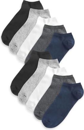 Next Homme Lot De Dix Paires De Socquettes De Sport Blanches Mixte EU 39-42.5