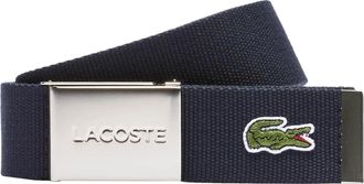 Lacoste G&uuml;rtel - Lacoste LACOSTE Herren G&uuml;rtel aus Stoff - sch&ouml;nes - Gr. 100 CM - in Blau - f&uuml;r Damen