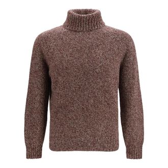 Brunello Cucinelli Woll-- Seiden- und Kaschmir-Rollkragenpullover - - Knitwear - Herren - Rot - M