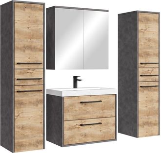Badplaats Badplaats Badm&ouml;bel Komplettset Florence XL 60 x 35 cm Kastanien