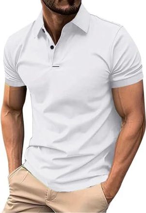 Generic Polo pour homme - Pour le sport de plein air - T-shirt de golf - Manches courtes - Extensible - Style sportif - Pour lext&eacute;rieur - Coupe ajust&eacute;e - Pour
