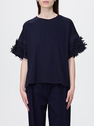 Meimeij T-Shirt Femme couleur Bleu