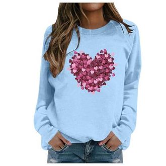 Generic Sweat &agrave; capuche de sport d&eacute;contract&eacute; &agrave; manches longues et col rond pour femme (2), bleu ciel, M