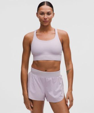 lululemon Energy BH Lang f&uuml;r Frauen - Gr&ouml;&szlig;e 10 in Faint Lavender