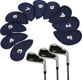 Generic Golf-Schl&auml;gerhauben-Set - gen&auml;hte, mit Zahlen markierte Abdeckungen, universell passende Holz-Eisen-Schutzvorrichtungen, weiche Innenabschirmung | Spo