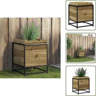 vidaXL The Living Store - Jardini&egrave;re 40x40x50 cm bois de pin impr&eacute;gn&eacute; - Jardinieredext&eacute;rieure - Bac &agrave; Fleurs - Pot De Fleurs - D&eacute;co Ext&eacute;rieur - Bois Trait&eacute;