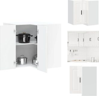 vidaXL Vidaxl - Armoire murale dangle de cuisine Porto blanc brillant - Armoire Dangle Murale De Cuisine - Armoires Dangle Murales De Cuisine - Armoire