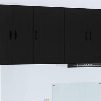 vidaXL vidaXL Armoire de cuisine avec stockage Kalmar Noir 50 x 31 x 80 cm