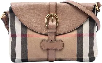 Burberry Pre-owned Sac bandouli&egrave;re en toile - Femme - Pre-owned - Brun - Taille: ONE Size