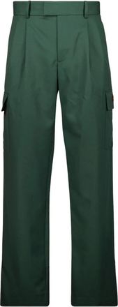 Drôle de Monsieur Homme, Pantalons, Vert, Taille: M Cargo Wool Pants Printemps-Été 2025