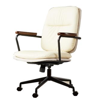 Generic Hochlehnender Schreibtischstuhl,Homeoffice-Stuhl aus PU-Leder,gepolsterter ergonomischer moderner Computer-Gaming-Arbeitsstuhl Armlehnen,drehbar,rollb