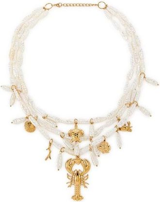 Au Printemps Paris Collier &agrave; triple cha&icirc;ne