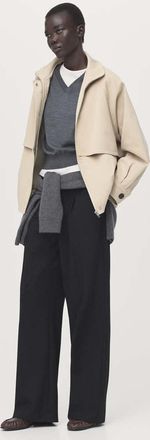 Mango Veste en coton poches gris clair/pastel - Femme - XS - MANGO