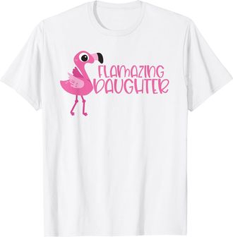 BDAZ Flamingo Tropical Beach mit Flamingo-Motiv f&uuml;r M&auml;dchen T-Shirt