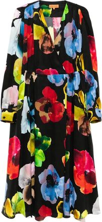 Stine Goya Kleid mit Blumen-Print - Schwarz