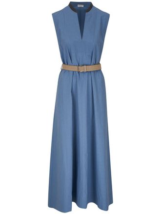 Brunello Cucinelli Kleid aus Baumwolle - Blau