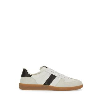Tom Ford Low-Top Leder- und Wildleder-Sneakers - - Shoes - Herren - Wei&szlig; - 41 EU