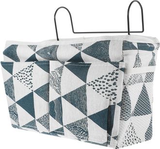 BESPORTBLE jojofuny H&auml;ngender Bett Organizer Korb aus Blauem Polyester Multifunktionale Aufbewahrungstasche f&uuml;r Schlafzimmer B&uuml;ro und Badezimmer Faltbarer H&auml;ngek