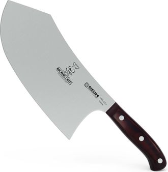 GIESSER seit 1776 - Made in Germany - Hackbeil 22 cm Rocking Chefs, PremiumCut Butcher No 1, Hackmesser, Micarta, rot, genietet, rostfrei, deutsches Grillmess