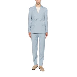 Manuel Ritz Homme, Costumes, Bleu, Taille: S Costume Double-Breasted