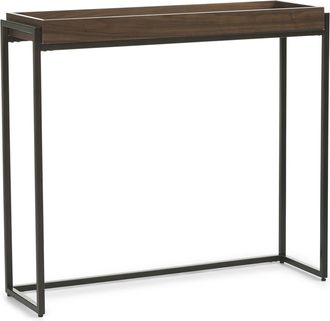 Generic Schmaler Konsolentisch aus Massivholz, Sofatisch hinter der Couch for Wohnzimmer/Flur/Eingangsbereich/Foyer. Schlanker Eingangstisch mit Aufbewahrungs