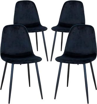 Gardenia Becky Stühle, Stahl, Schwarz, 4, Einheiten