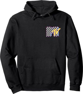 Giesswein Retro Checkerboard Neon Left Chest Icon Pullover Hoodie