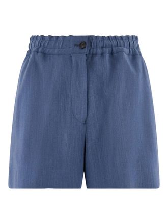 Ferragamo short ample à plis - Gris