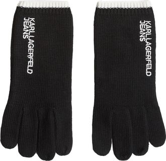 Karl Lagerfeld Karl Lagerfeld Jeans, Herren, Essential Strickhandschuhe, Schwarz, S