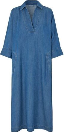 Masai Jeanskleid MaNikeeta Hemdkragen, V-Ausschnitt
