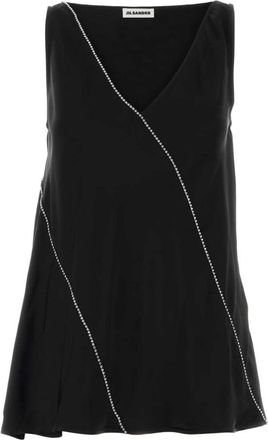 Jil Sander Femme, Tops, Noir, Taille: 38 FR Top 131 W Chain