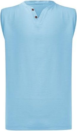 Generic Chemises de plage sans manches pour hommes, d&eacute;bardeurs d&eacute;t&eacute; d&eacute;bardeurs col en V maillot de corps ample d&eacute;bardeur de sport, respirant &agrave; s&eacute;chage rapide,