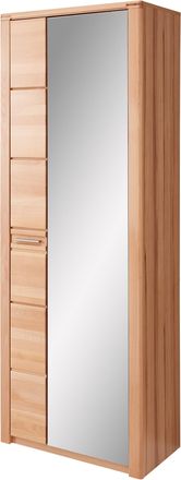 M&ouml;belando Garderobenschrank >Nature One< in Kernbuche Teil-massiv FSC-Zertifiziert - Moderner Flurgarderoben Schrank mit Kleiderstange und viel Stauraum - 74/20